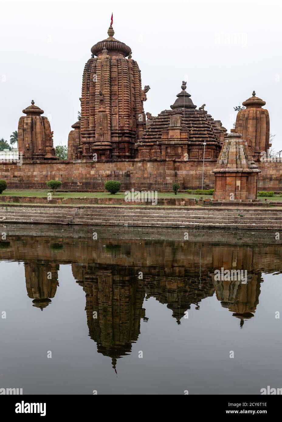Bhubaneswar, India - February 4, 2020: Exterior view of Brahmesvara ...