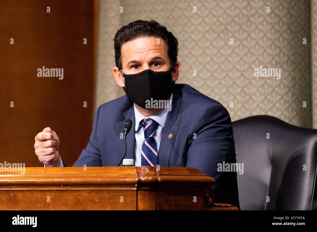 U.S. Senator Brian Schatz (D-HI) speaks at a meeting of the Senate ...