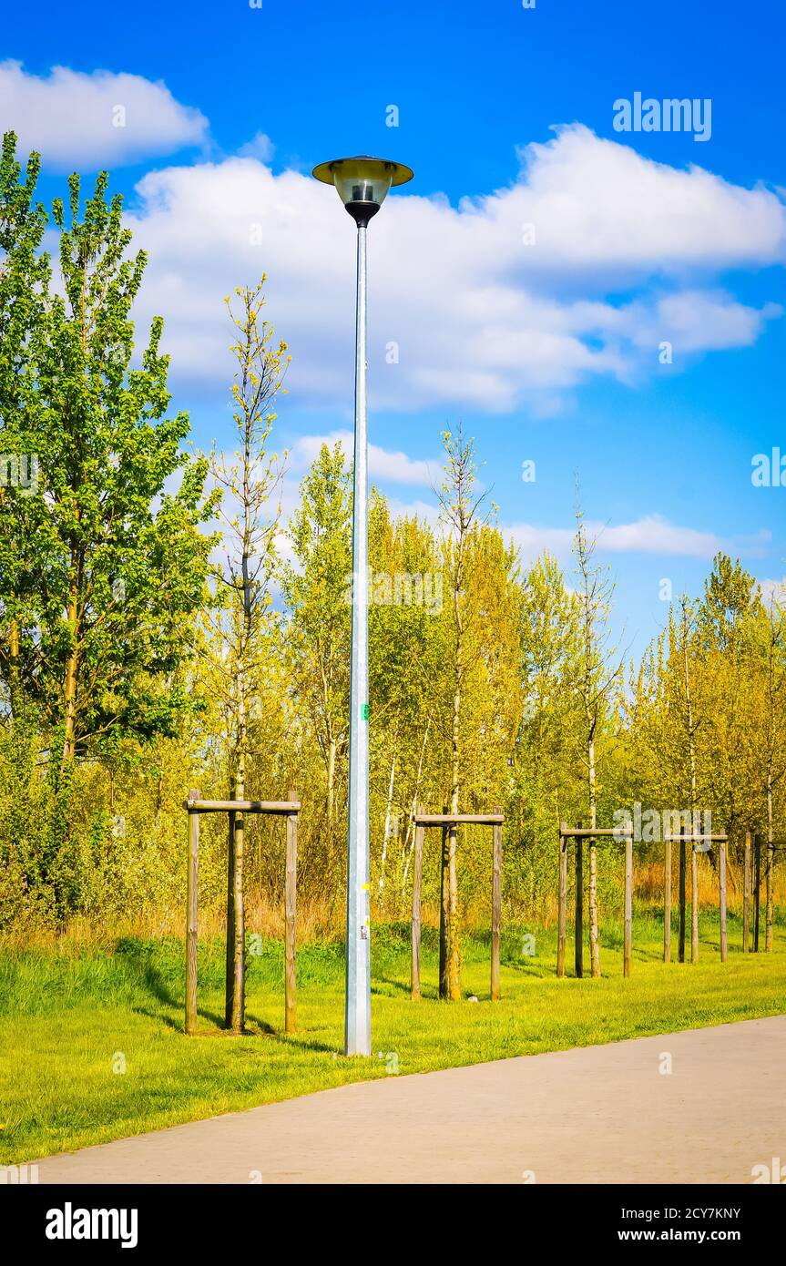 Beautiful scenery of a park with trees wearing amazing autumn colors ...