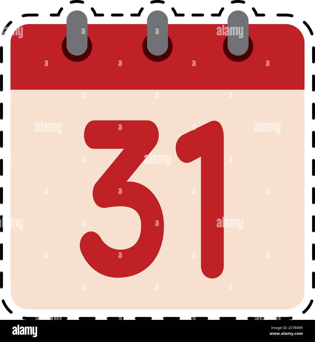 Isolated calendar halloween october scary icon sticker- Vector Stock ...