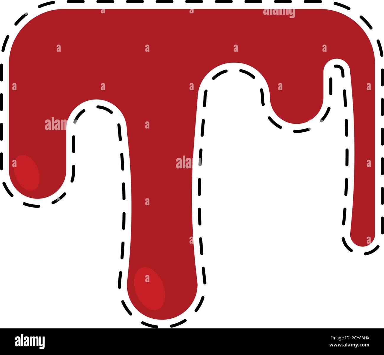 Isolated blood halloween october scary icon sticker- Vector Stock ...