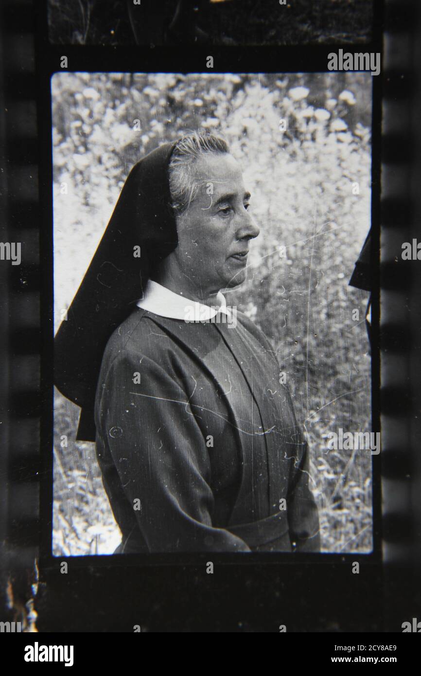 Fine 1970s vintage black and white photography of a Roman Catholic nun ...