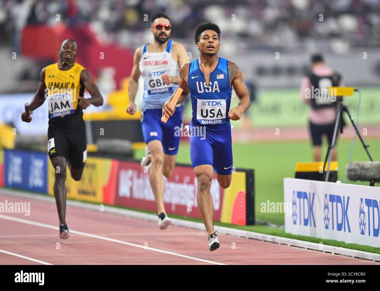 4x400 metres Relays Mixed: Obi Igbokwe (USA). IAAF World Athletics ...