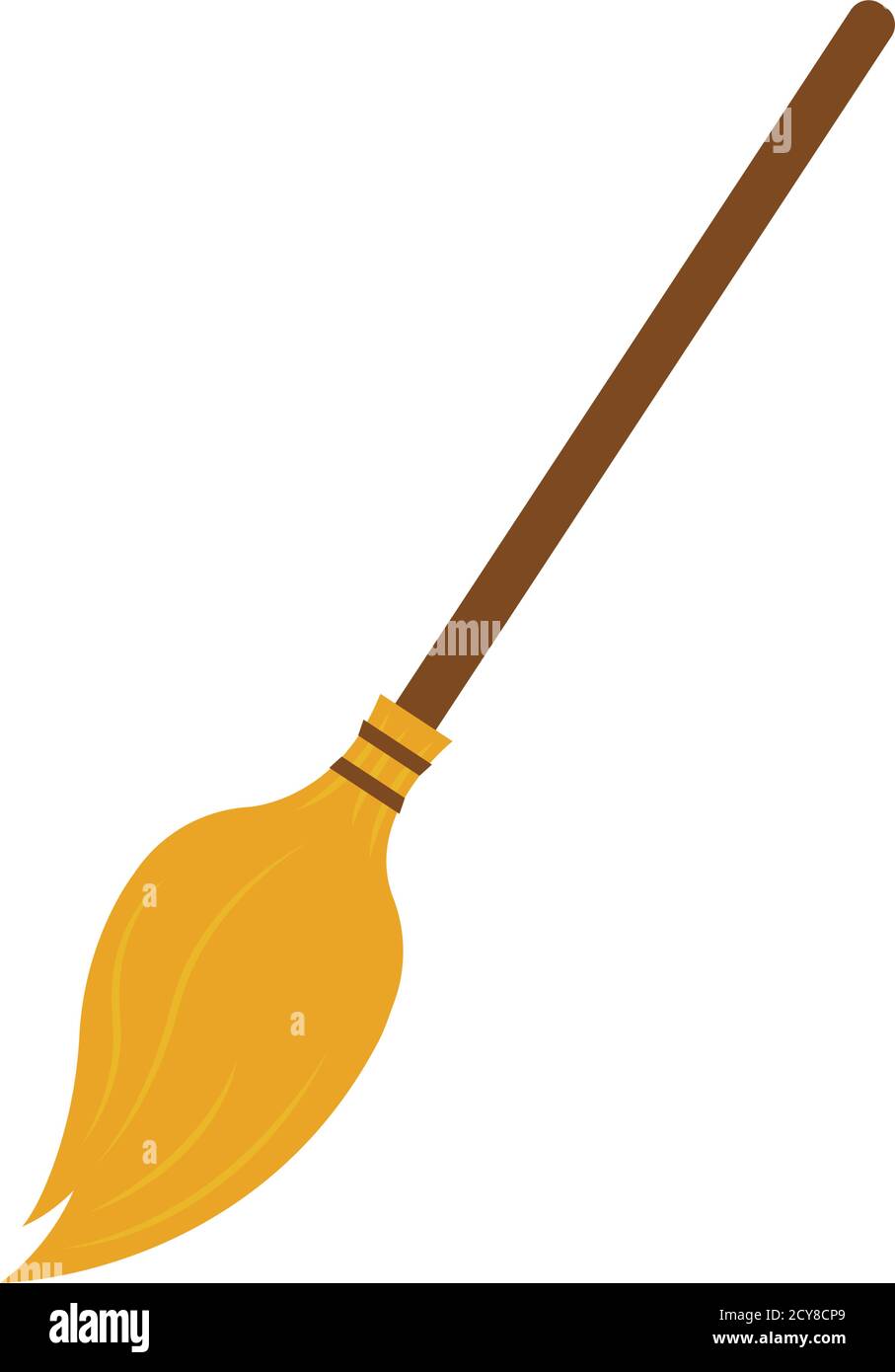 Isolated broom halloween october scary icon- Vector Stock Vector Image ...