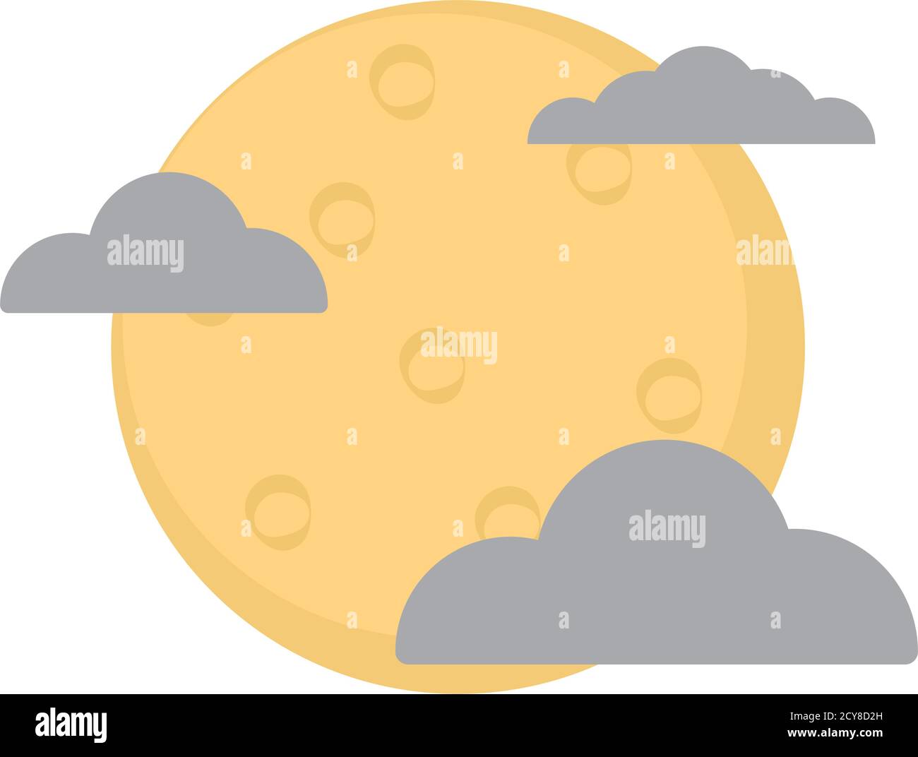 Isolated moon night halloween october scary icon- Vector Stock Vector ...