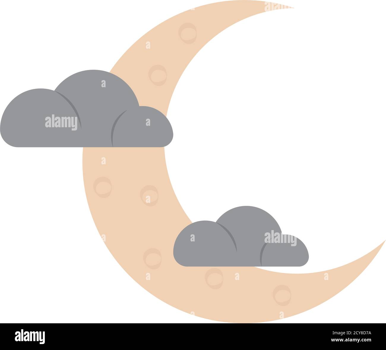 Isolated moon halloween october scary icon- Vector Stock Vector Image ...