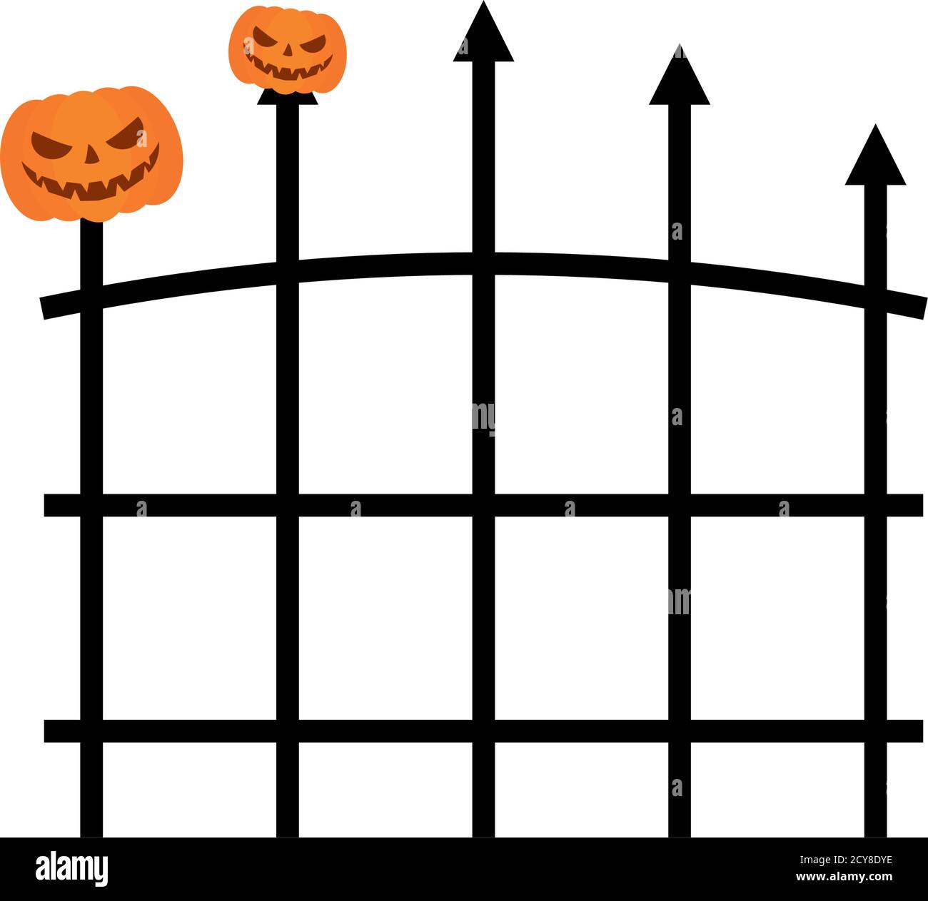 Isolated grille halloween october scary icon- Vector Stock Vector Image ...