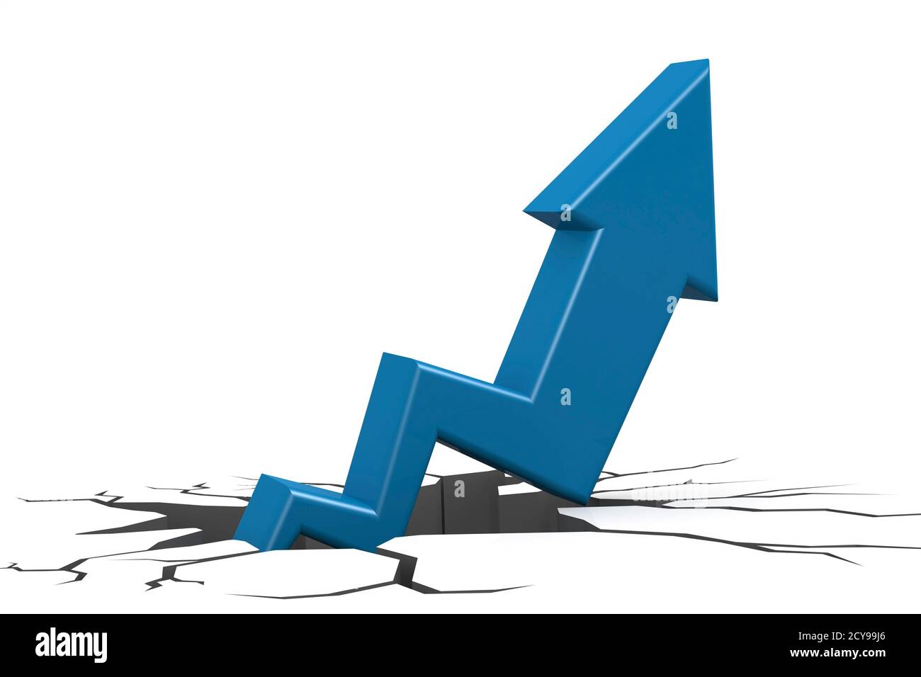 Arrow symbol breaks through hi-res stock photography and images - Alamy