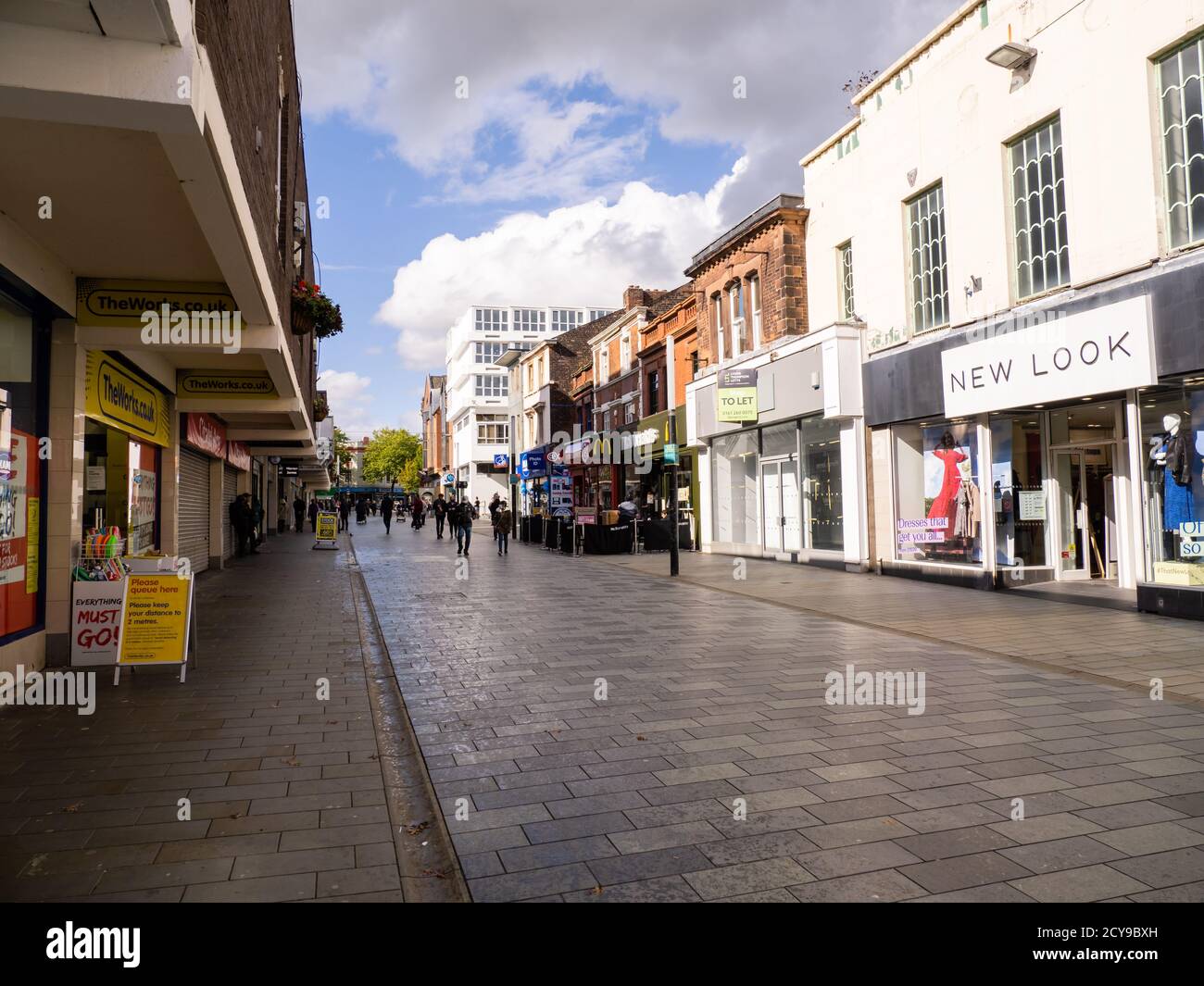 01.010.2020 st Helens, Merseyside, UK. Main shopping street in St ...