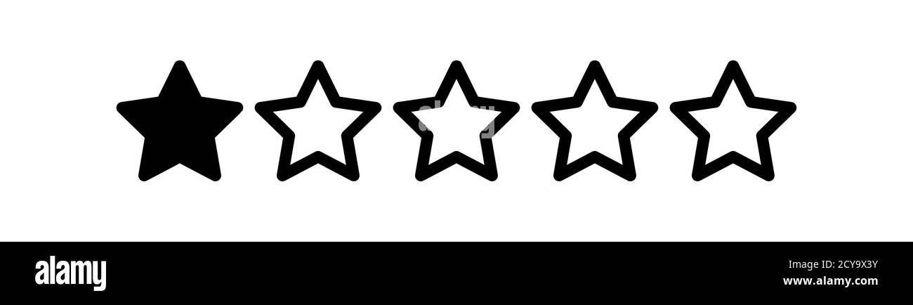 One Stars Rating Vector graphic illustration for any purposes Stock ...