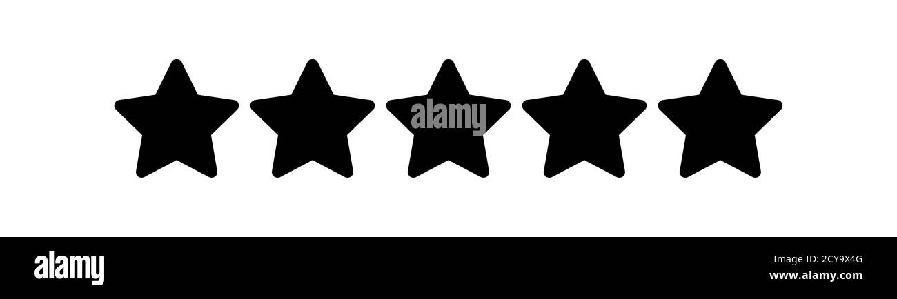 Five Stars Rating Vector graphic illustration for any purposes Stock ...