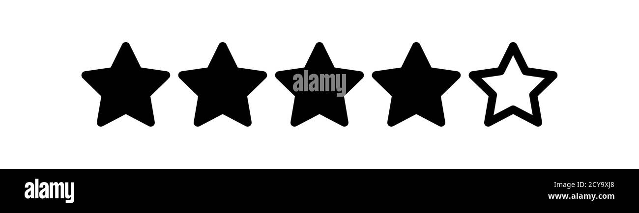 Four Stars Rating Vector graphic illustration for any purposes Stock ...