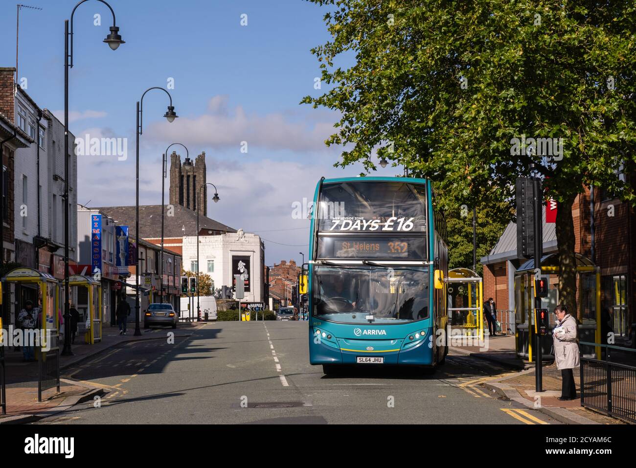 01.010.2020 st Helens, Merseyside, UK. Arriva bus number 352 in the ...