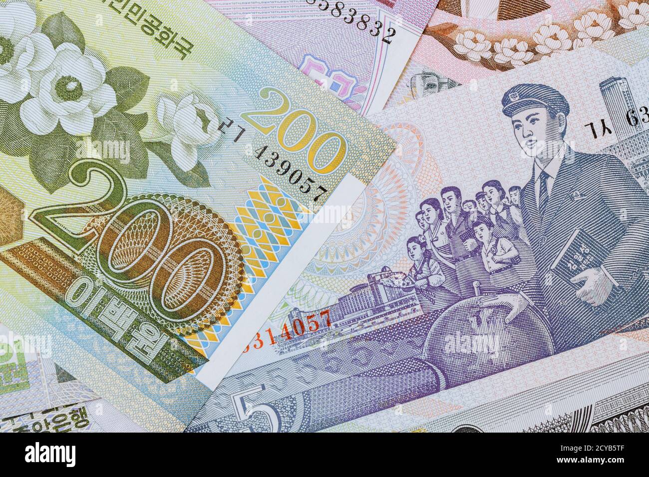 Banknote of North Korea won is the national currency bill Stock Photo ...