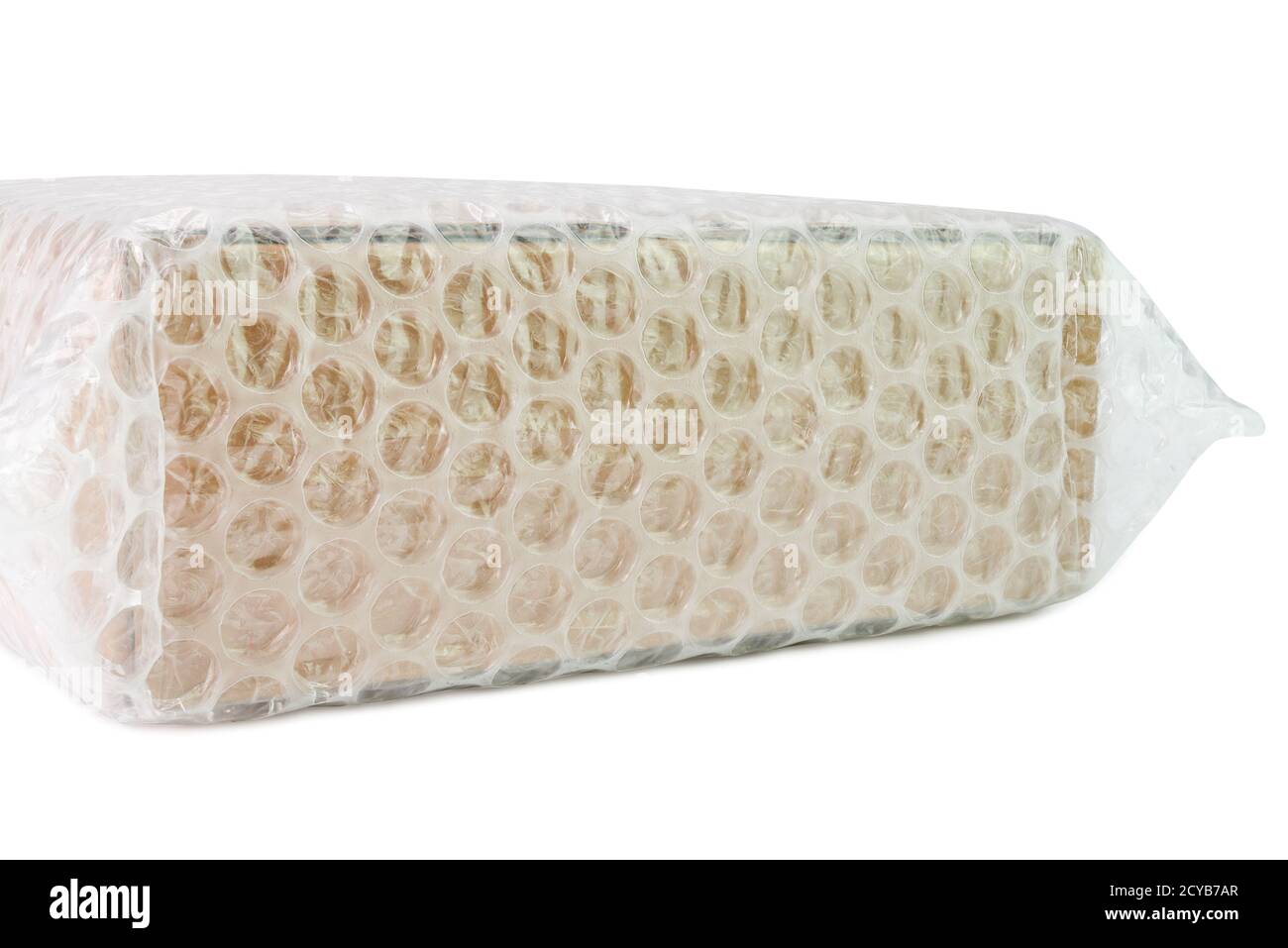Bubbles covering the box by bubble wrap for protection product cracked ...