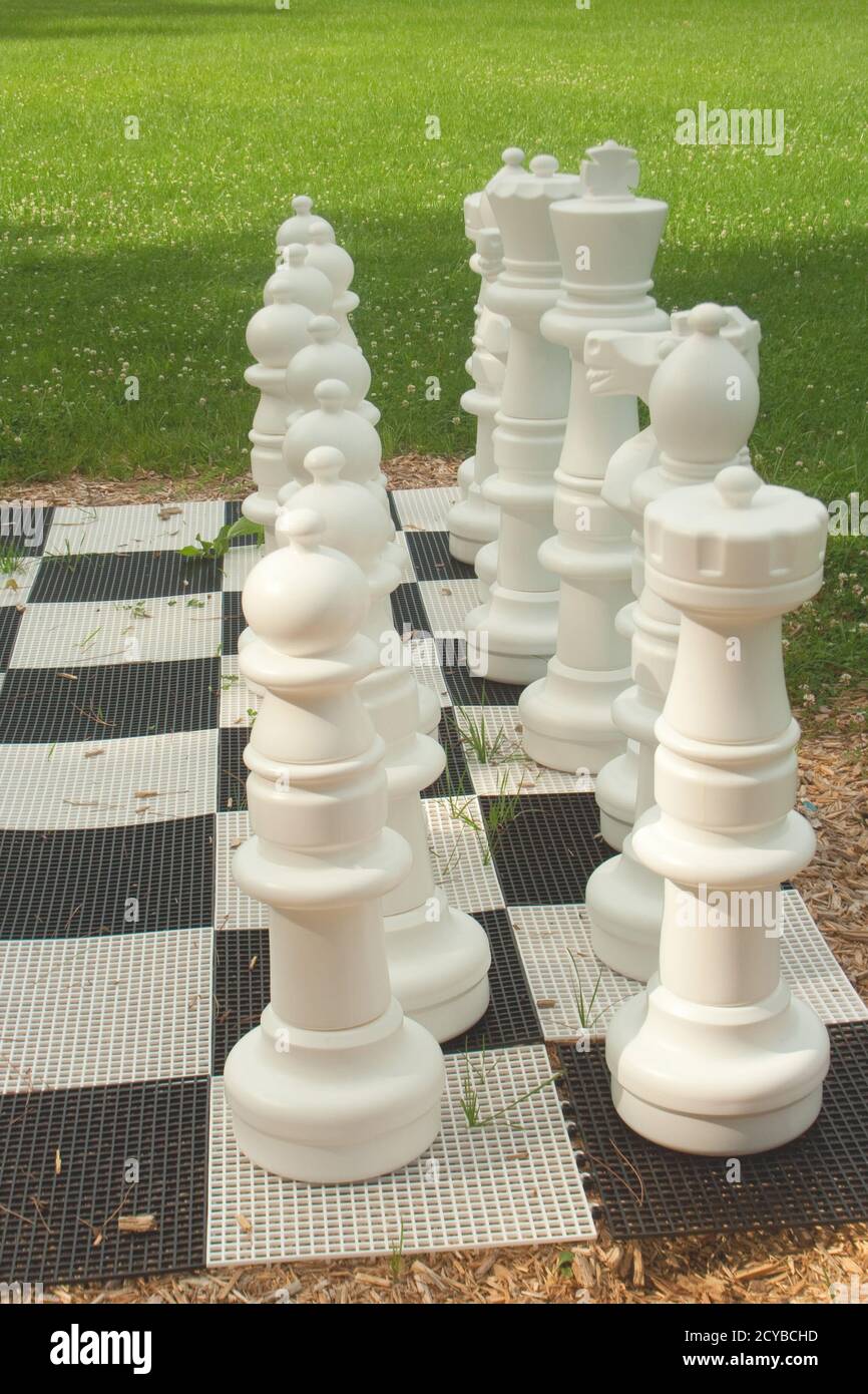 Large Chess Board and Pieces Stock Photo - Alamy