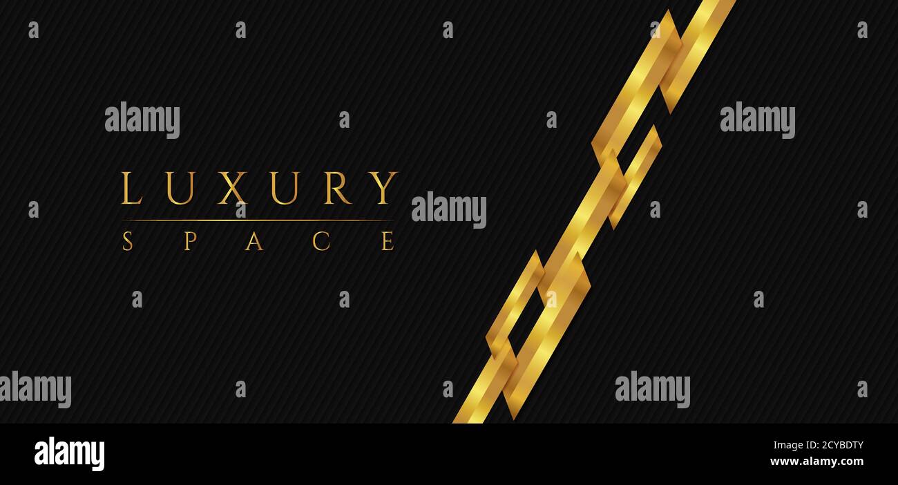 Luxury space concept black pattern background square gold overlap shape ...