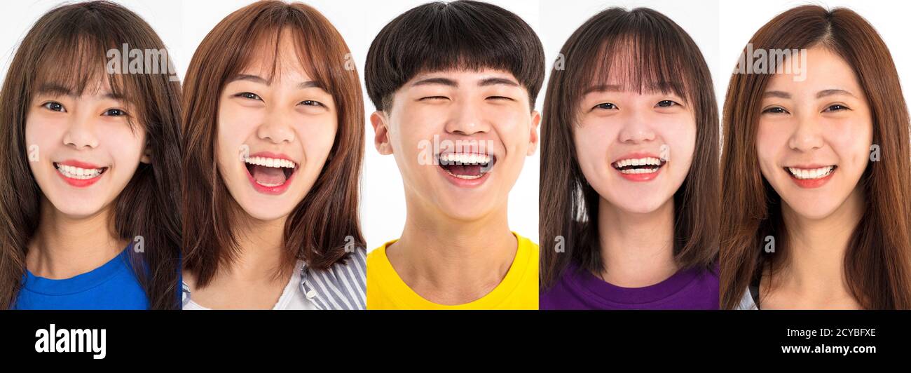 Happy smiling face faces hi-res stock photography and images - Alamy