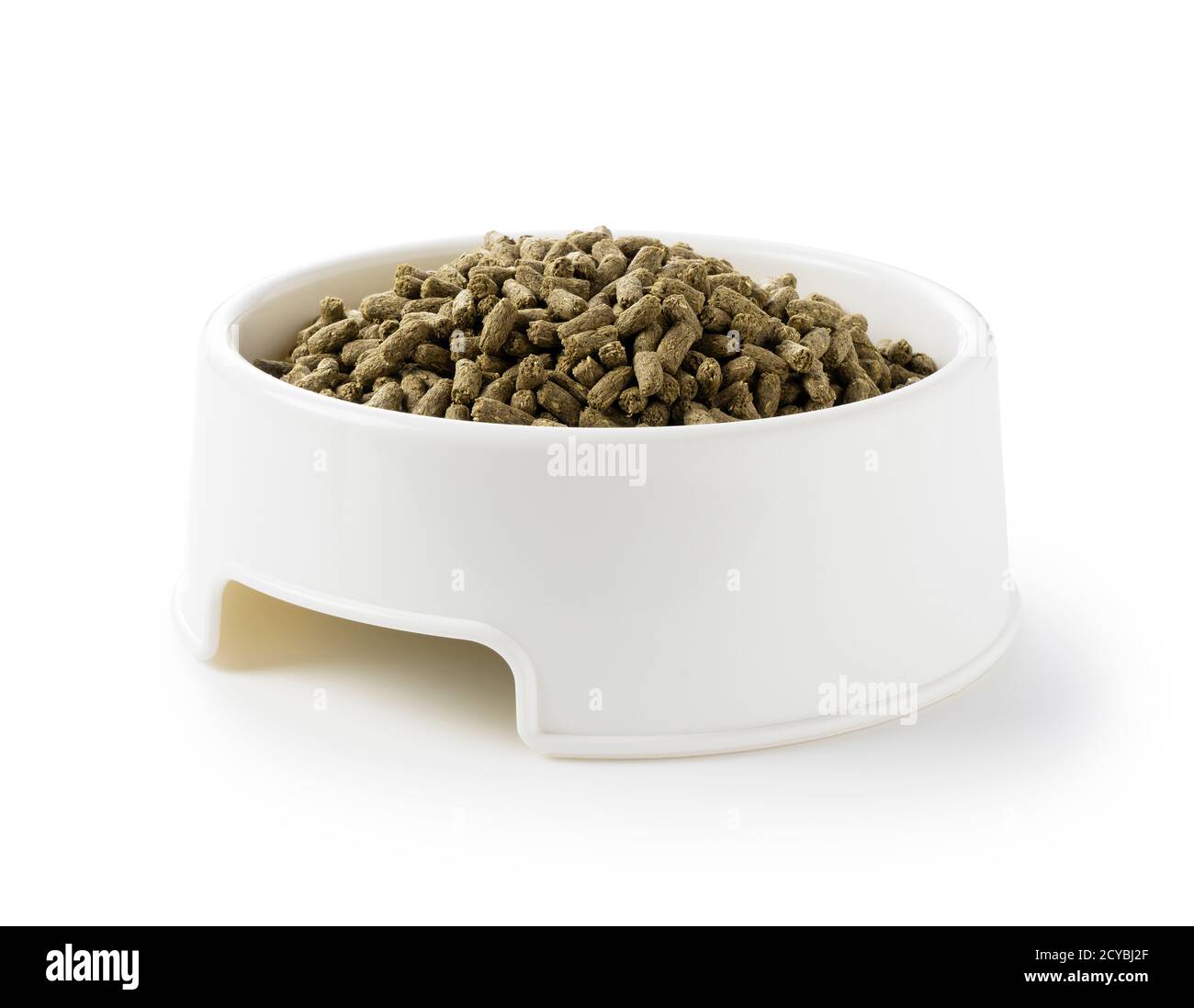 Rabbit pet food on a white background Stock Photo - Alamy
