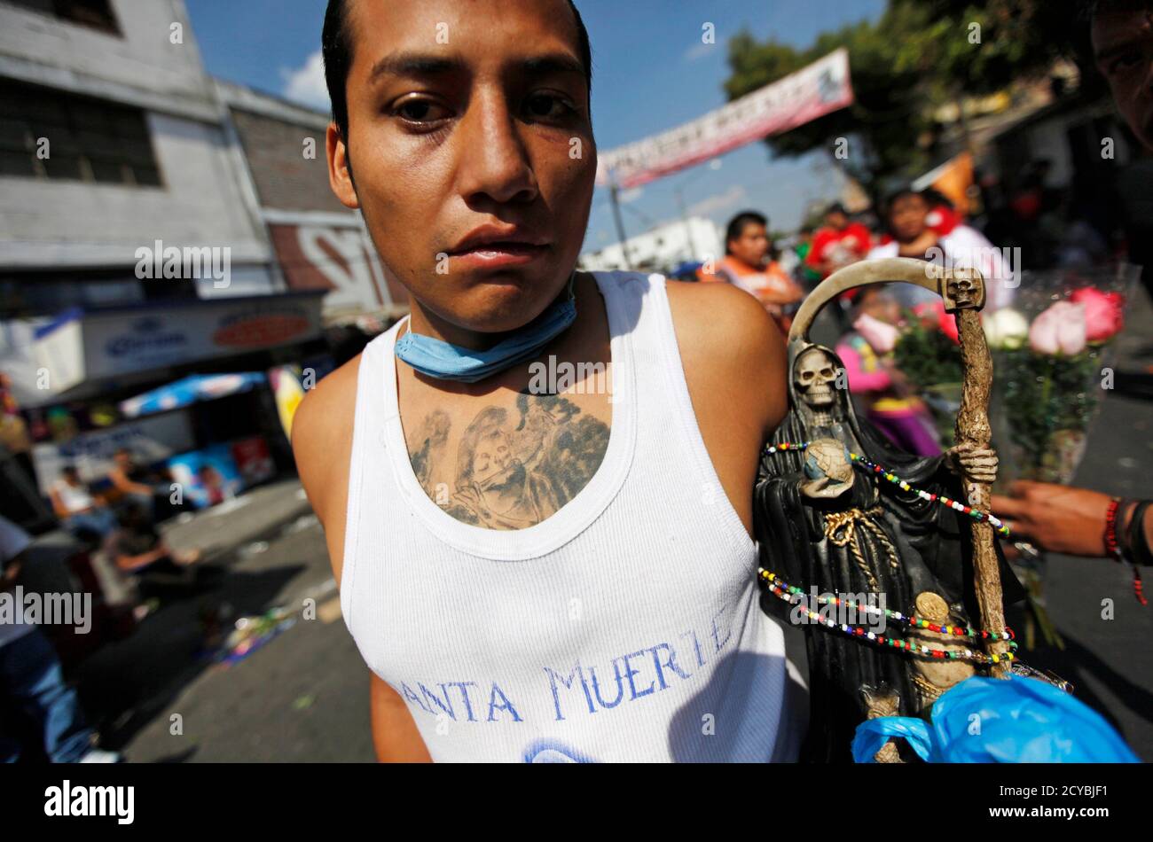 Mexican follower santa muerte saint hi-res stock photography and images ...