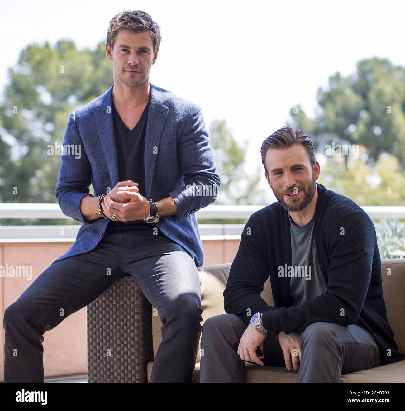 Chris Evans And Chris Hemsworth Photoshoot