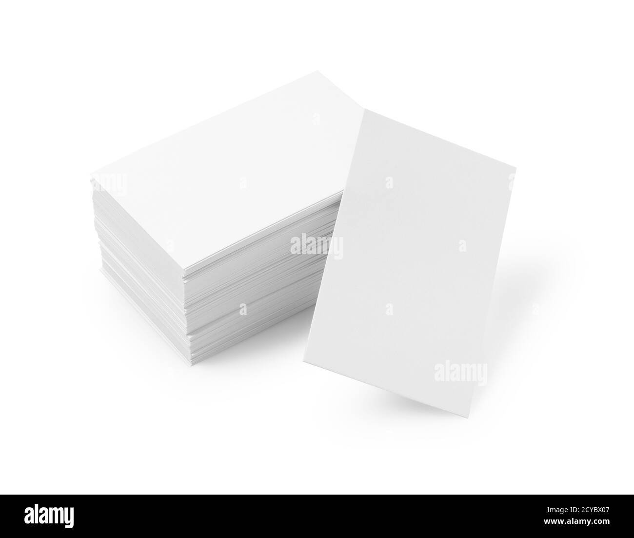 A plain business card on a white background Stock Photo - Alamy