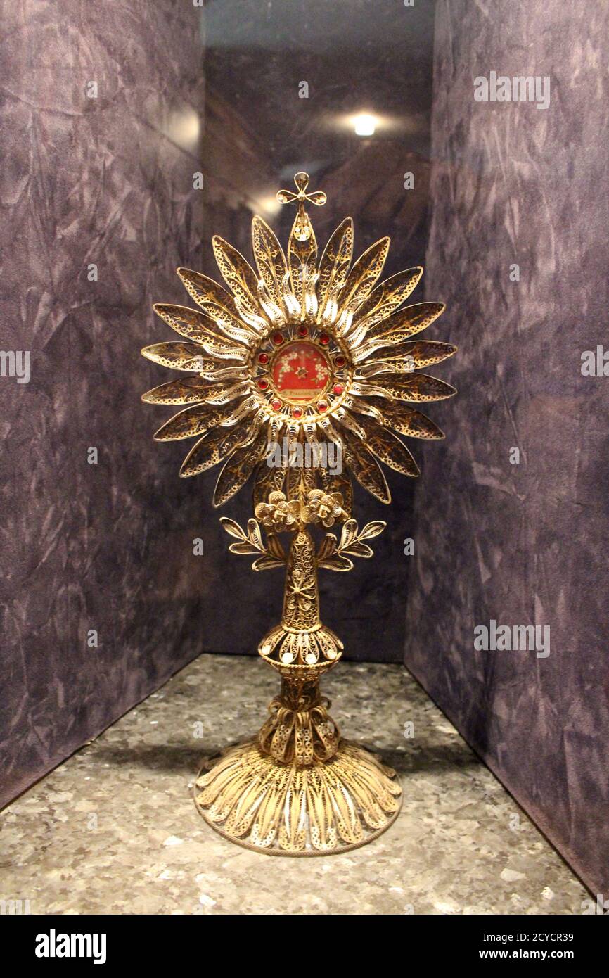 The relic of Saint Francis Xavier at Kagoshima Cathedral, Japan. Taken ...