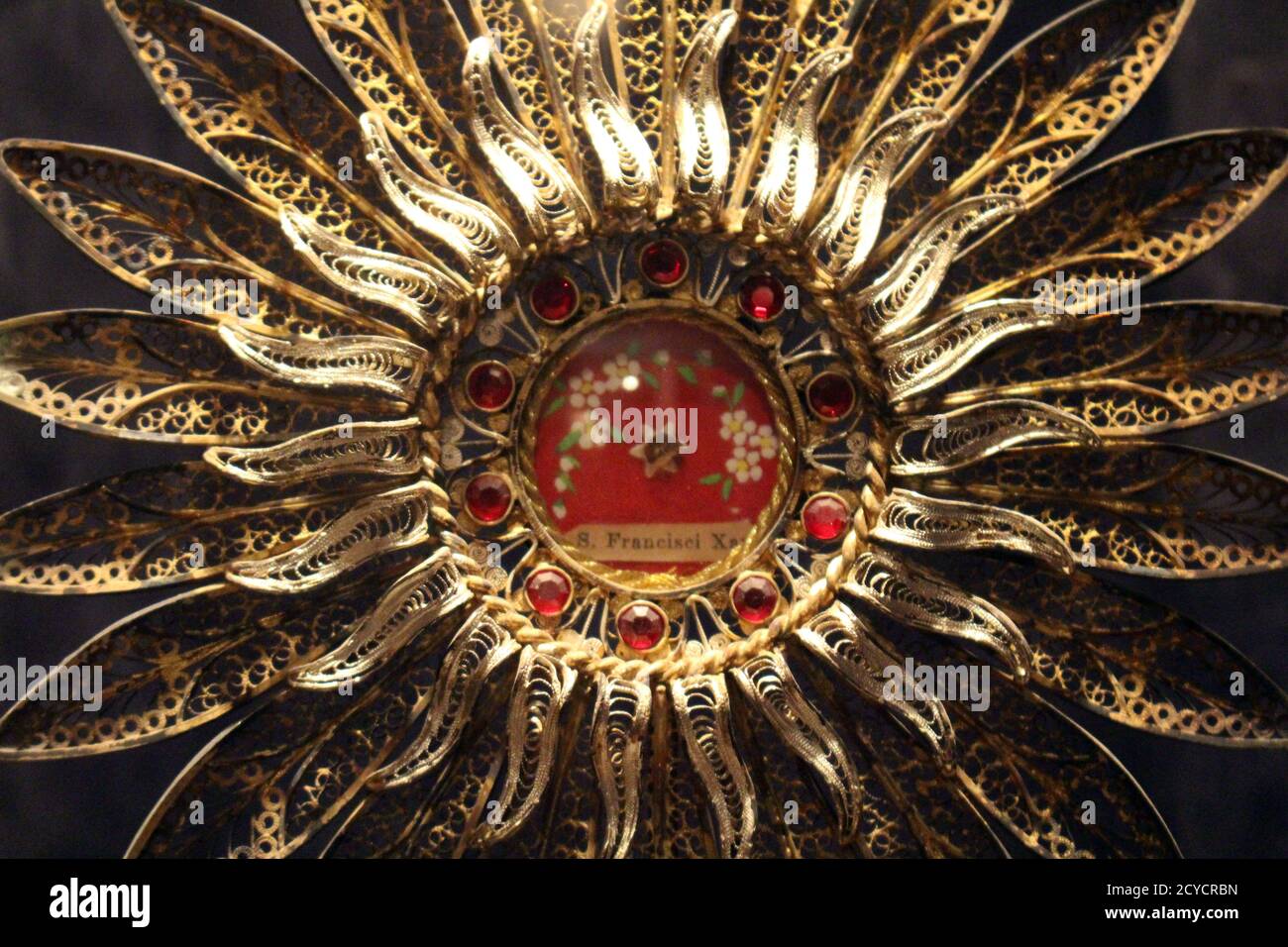 The relic of Saint Francis Xavier at Kagoshima Cathedral, Japan. Taken ...