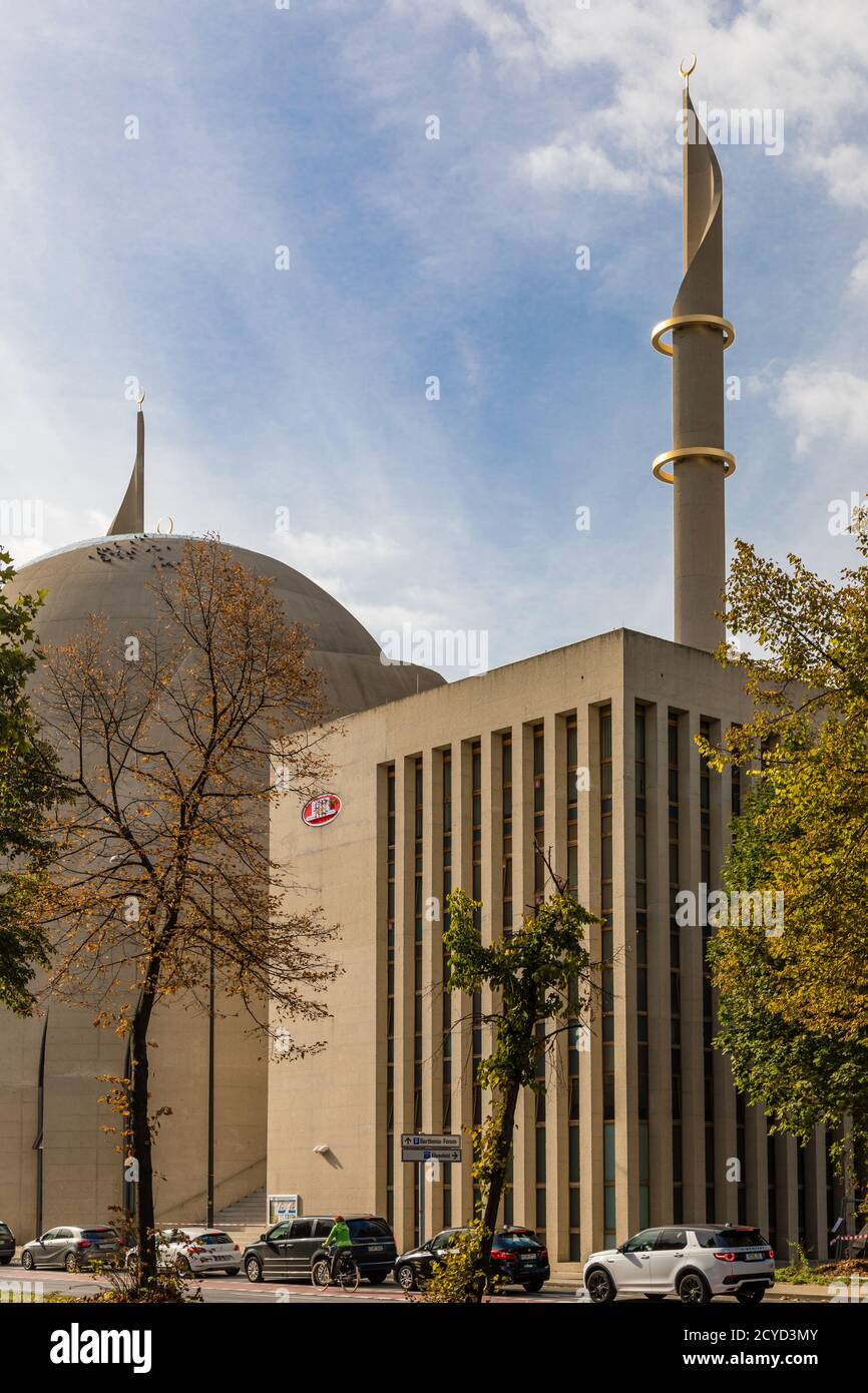 Cologne, Germany: The DITIB Mosque in Ehrenfeld quarter at the day of ...