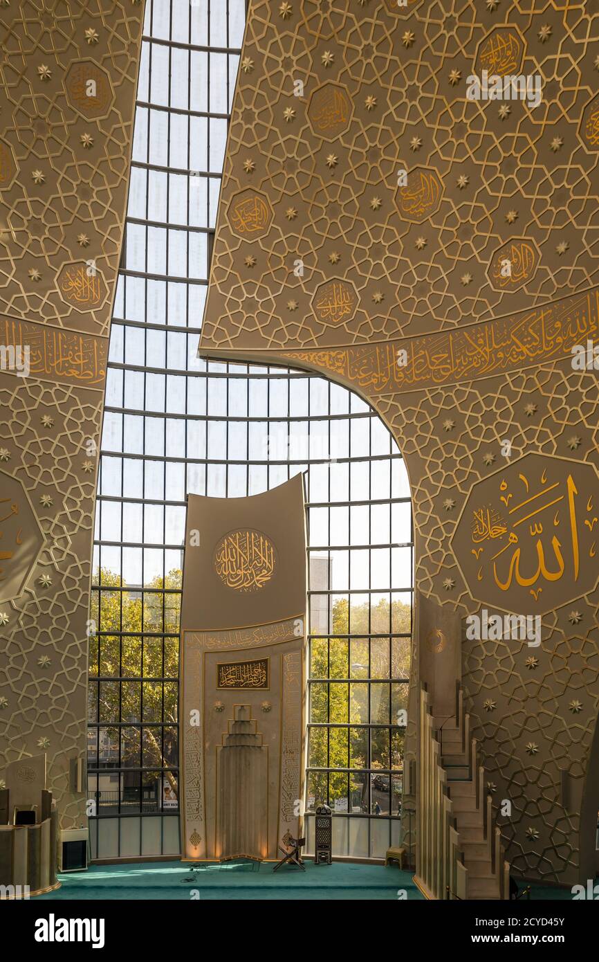 Cologne, Germany: The DITIB Mosque in Ehrenfeld quarter at the day of ...