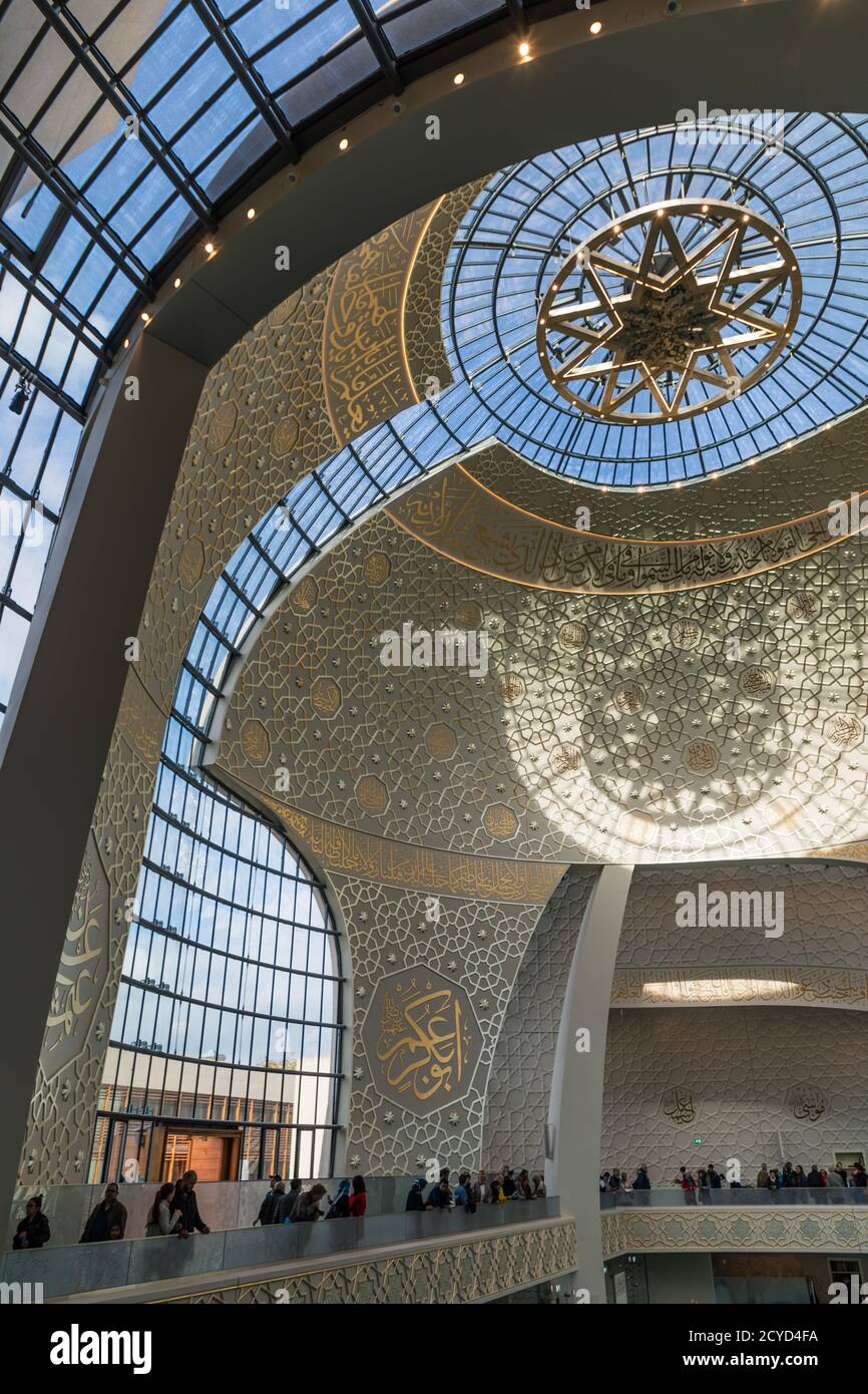 Cologne, Germany: The DITIB Mosque in Ehrenfeld quarter at the day of ...