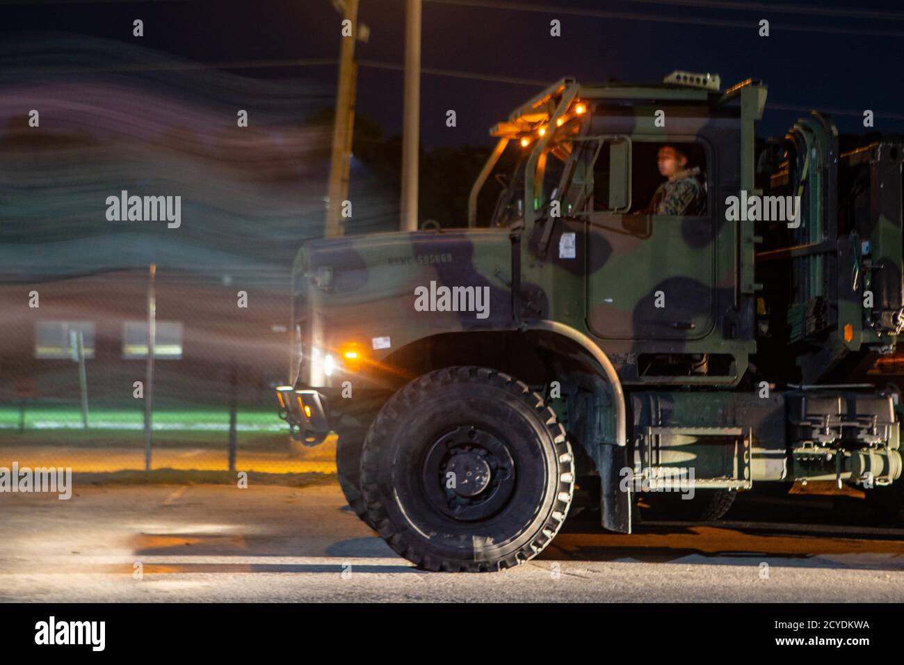 U.S. Marines depart on a convoy to Charlotte, North Carolina in ...