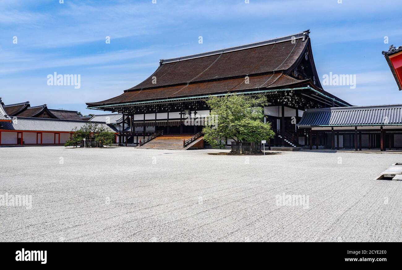 Shishinden main hall, Kyoto Imperial Palace (Kyoto Gosho), Japan Stock ...