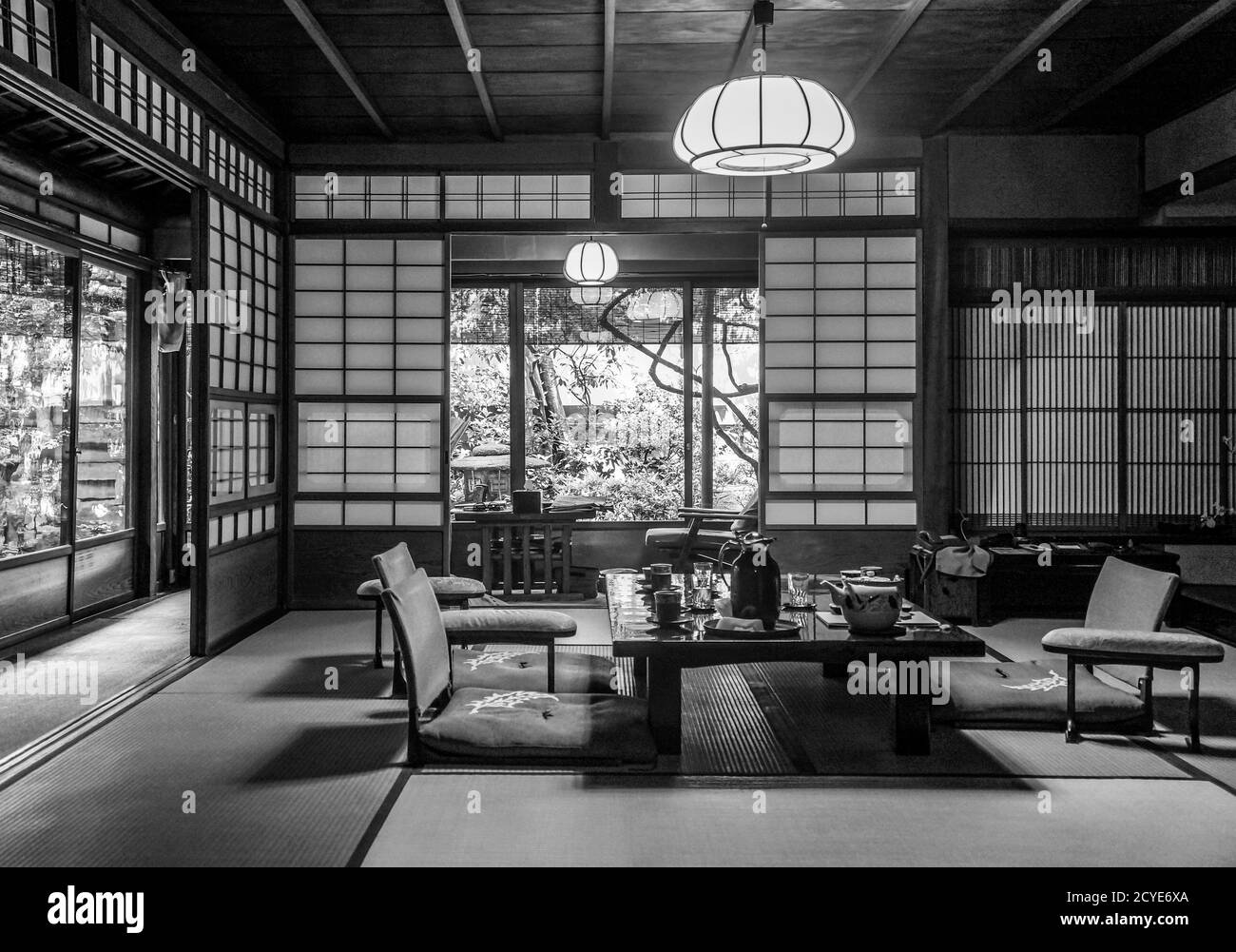 Traditional Japanese room at a ryokan in Kyoto, Japan Stock Photo - Alamy