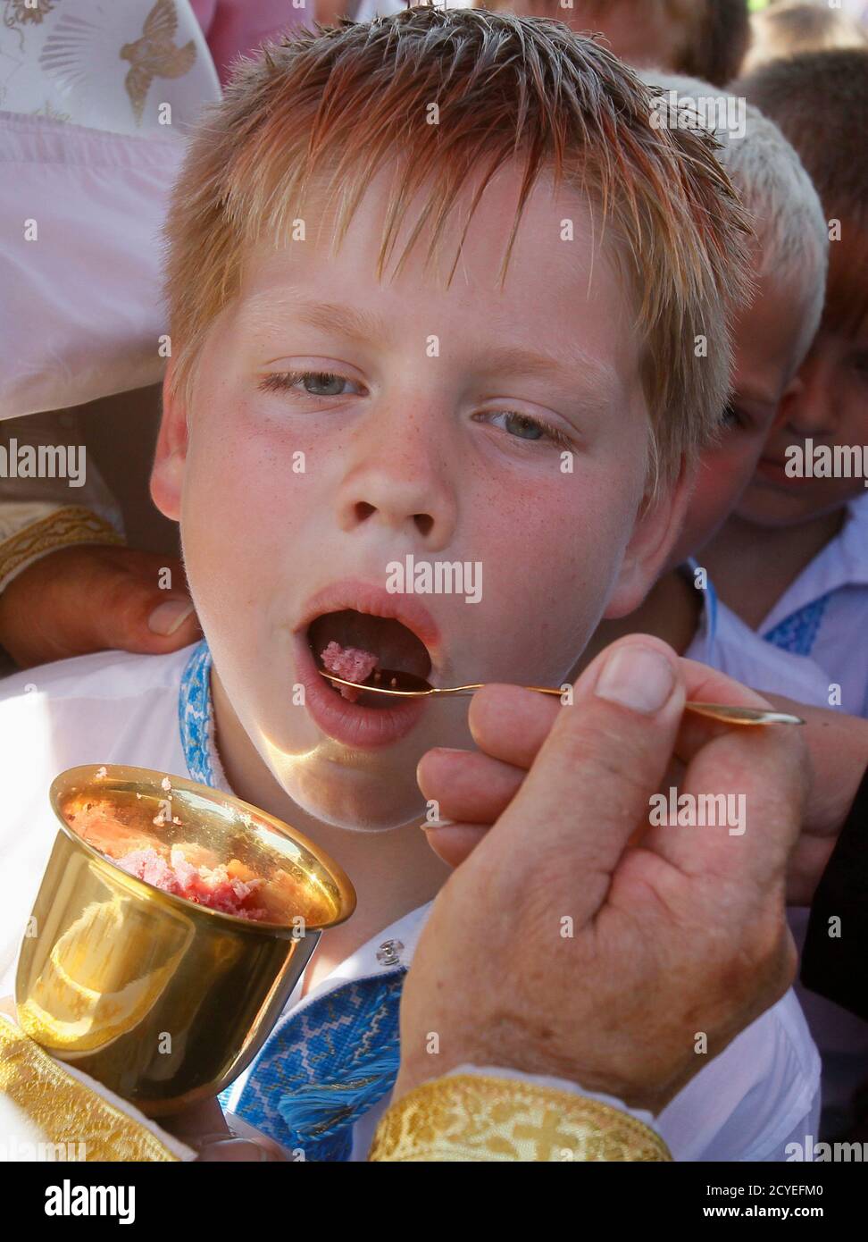 Greek orthodox communion hi-res stock photography and images - Alamy