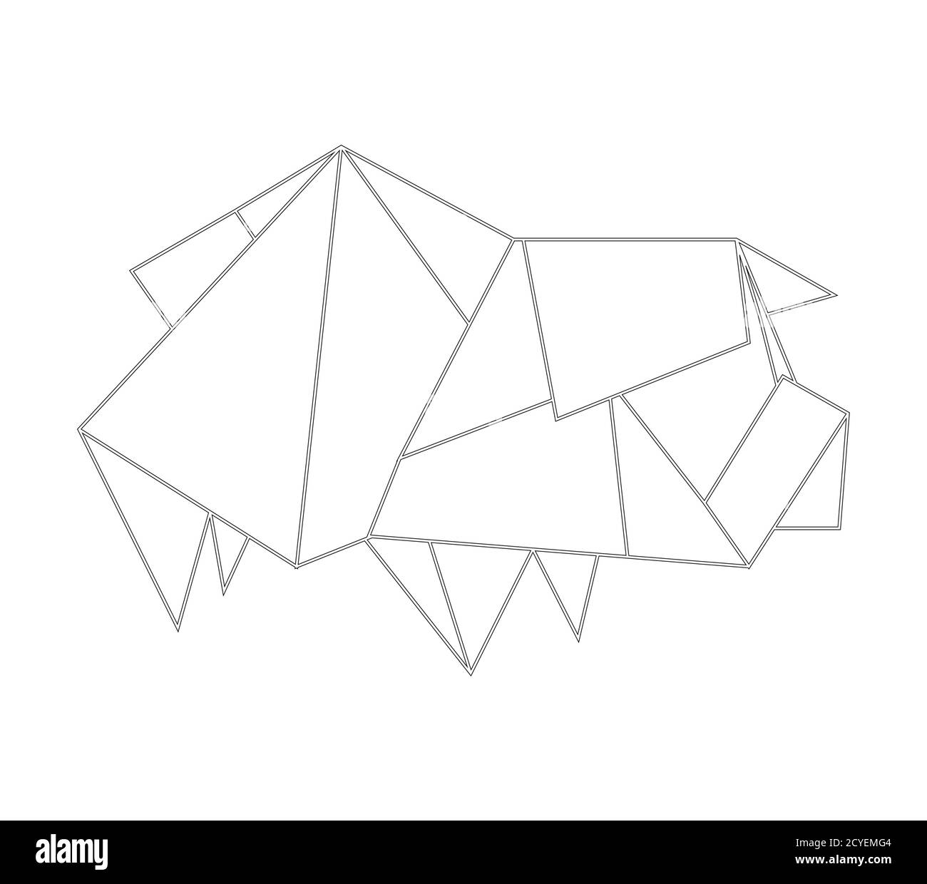 Pig polygon origami zodiac hi-res stock photography and images - Alamy