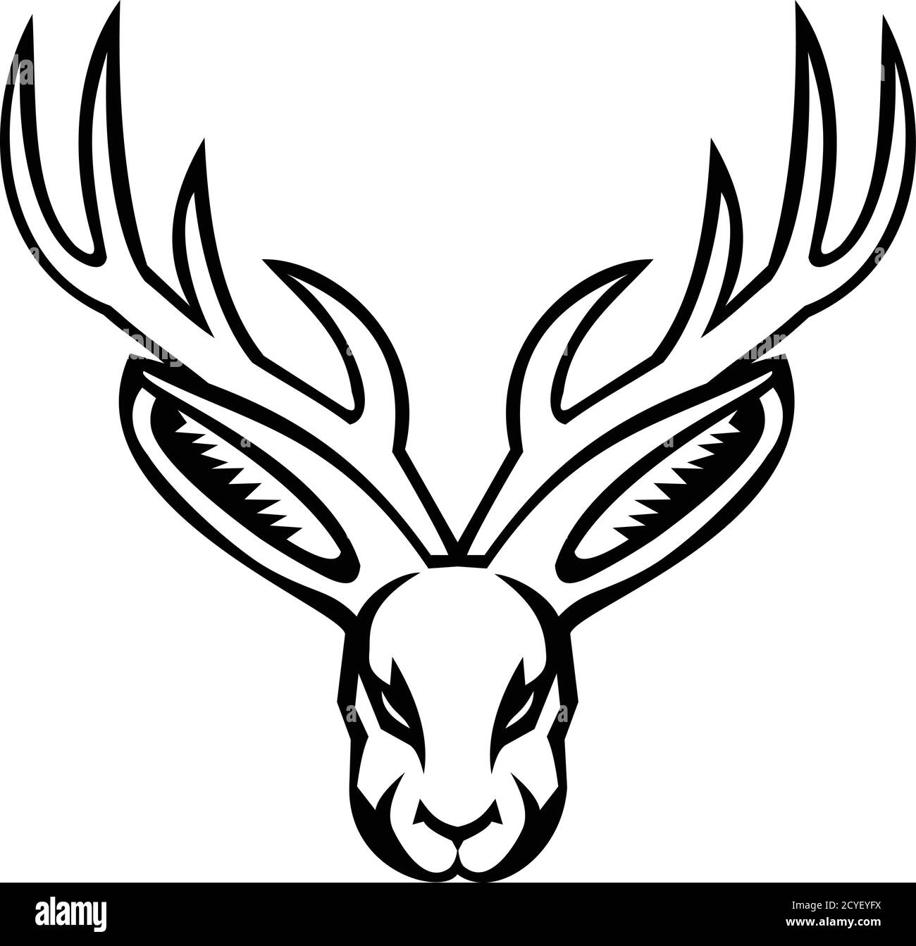 Jackalope Head Drawing