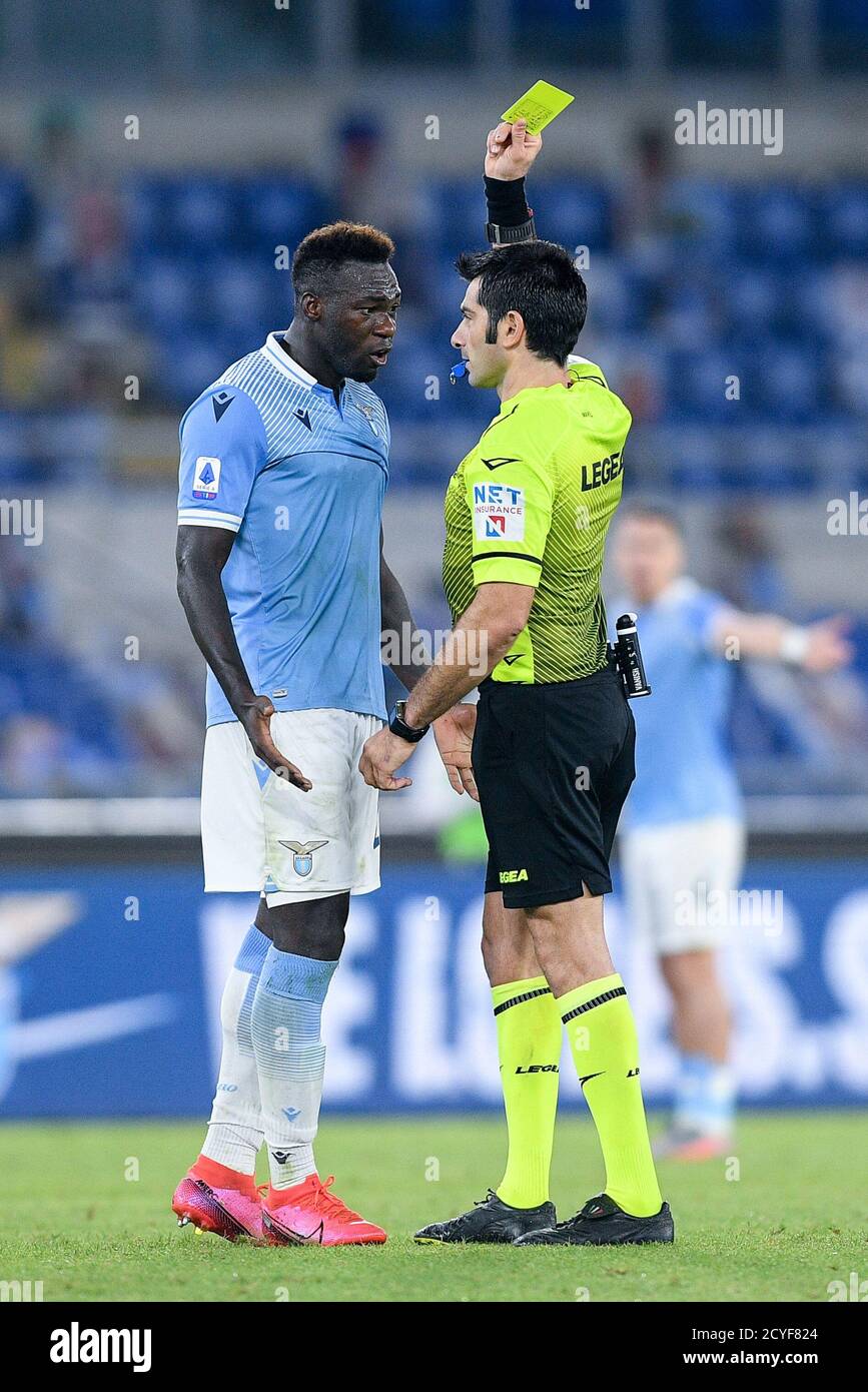Rome, Italy. 30th Sep, 2020. Felipe Caicedo of SS Lazio argues with the ...