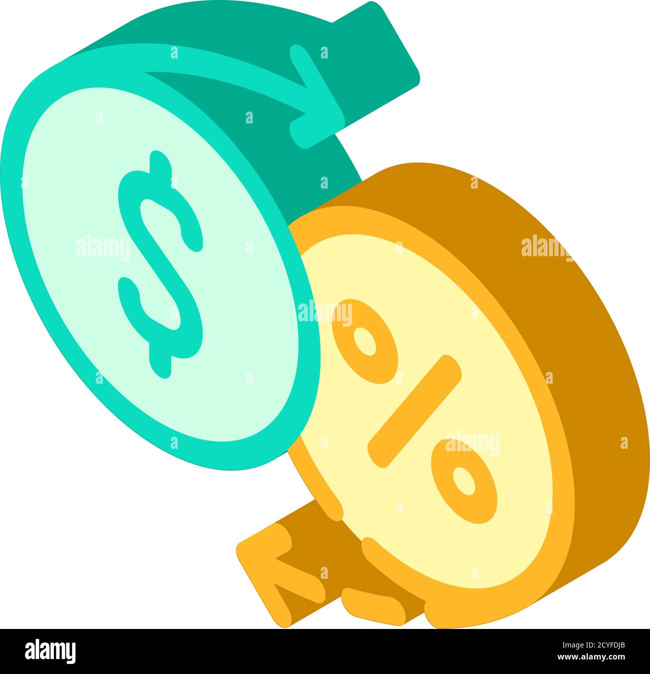 money percentage return isometric icon vector illustration Stock Vector ...
