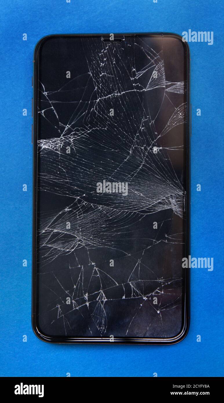 Cracked Phone Screen Background