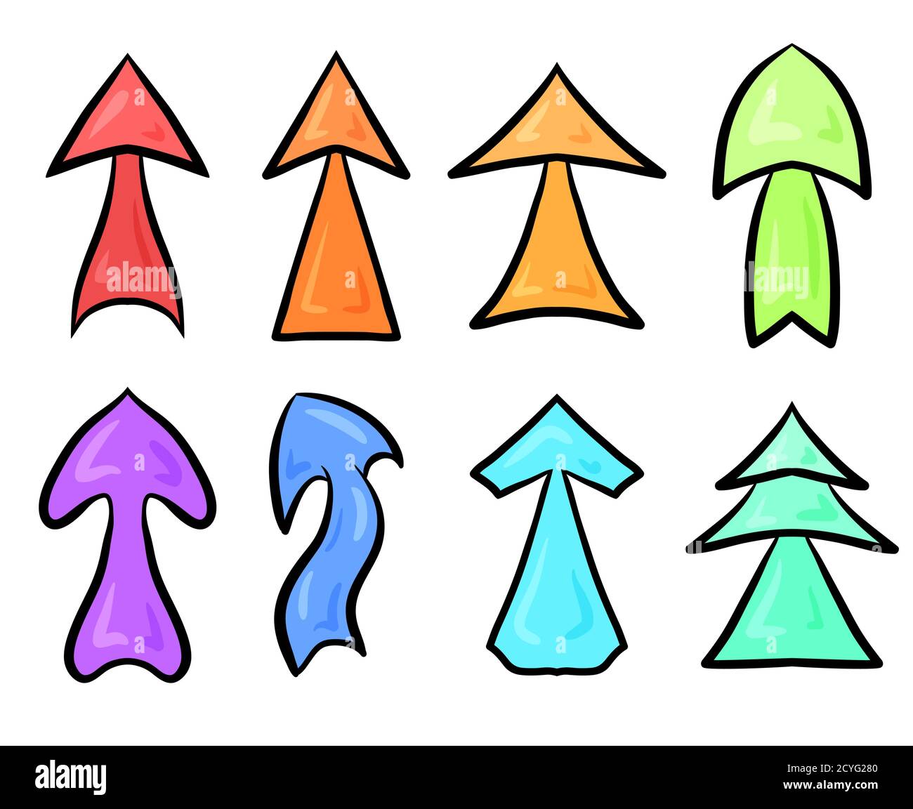 Multicolor arrows Stock Vector Images - Alamy
