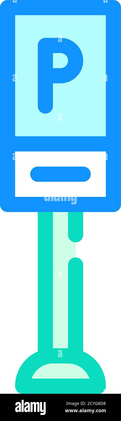 parking sign color icon vector color illustration Stock Vector Image ...