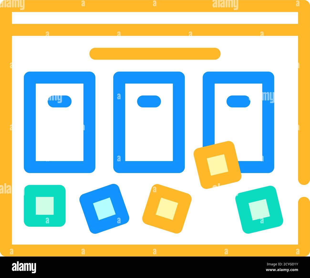 task board color icon vector color illustration Stock Vector Image ...