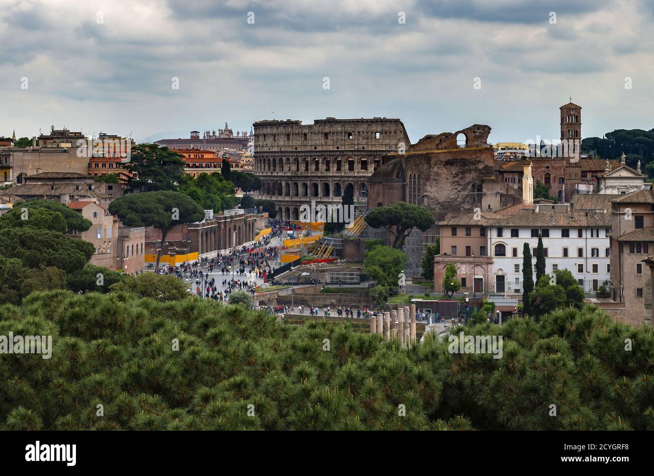Rome city under the cloud hi-res stock photography and images - Alamy