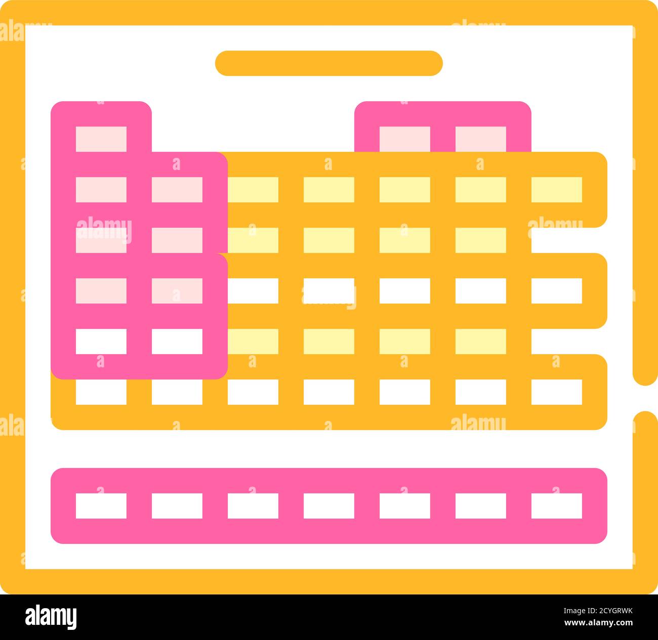 table of chemical elements color icon vector illustration Stock Vector ...