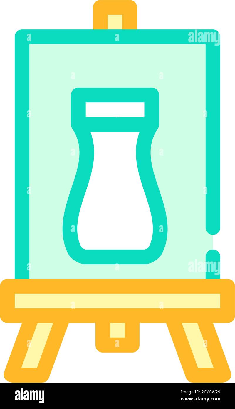 art lesson color icon vector color illustration Stock Vector Image ...