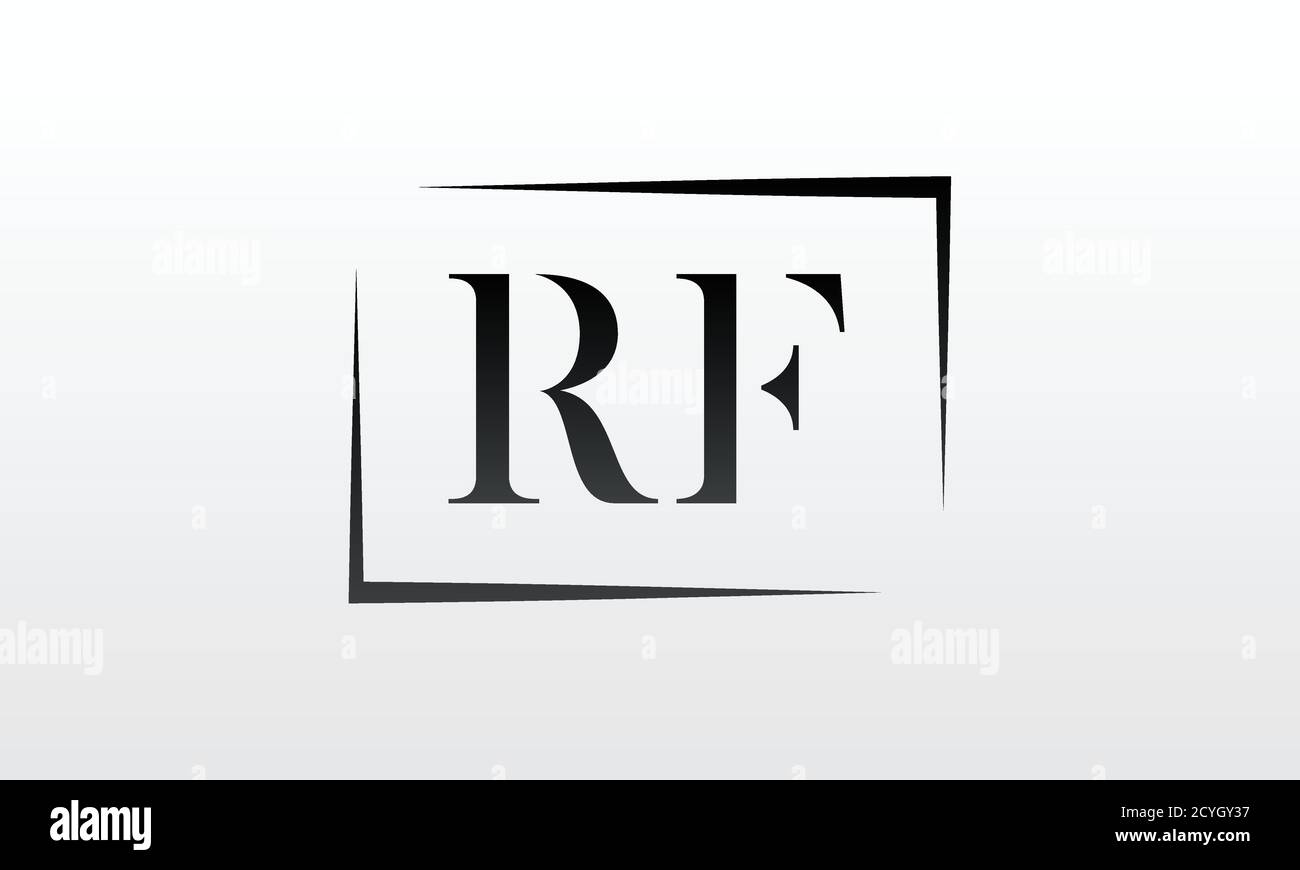 Initial rf letter logo with creative modern business typography vector ...