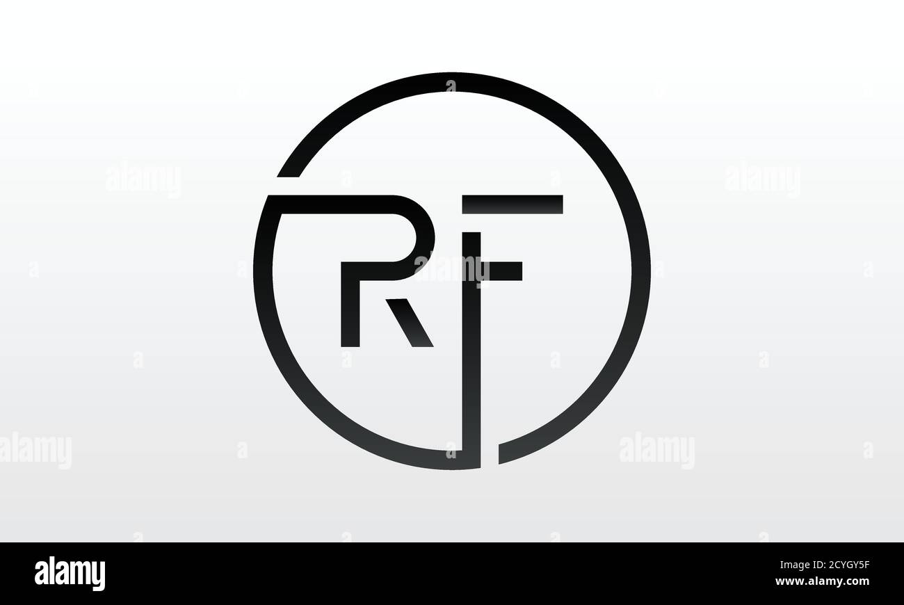 Initial rf letter logo with creative modern business typography vector ...