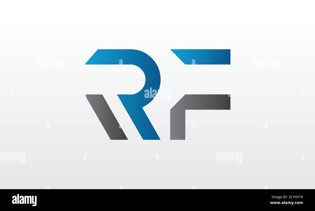 Initial rf letter logo with creative modern business typography vector ...