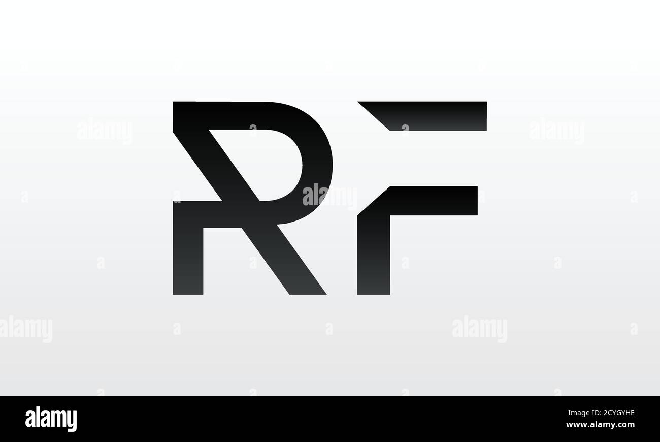 Initial rf letter logo with creative modern business typography vector ...